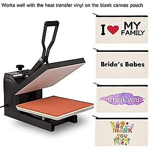 Canvas Pencil Pouch, Blank Makeup Bags,Pencil &Cosmetic Bag,fit for HTV and Iron on Vinyl DIY