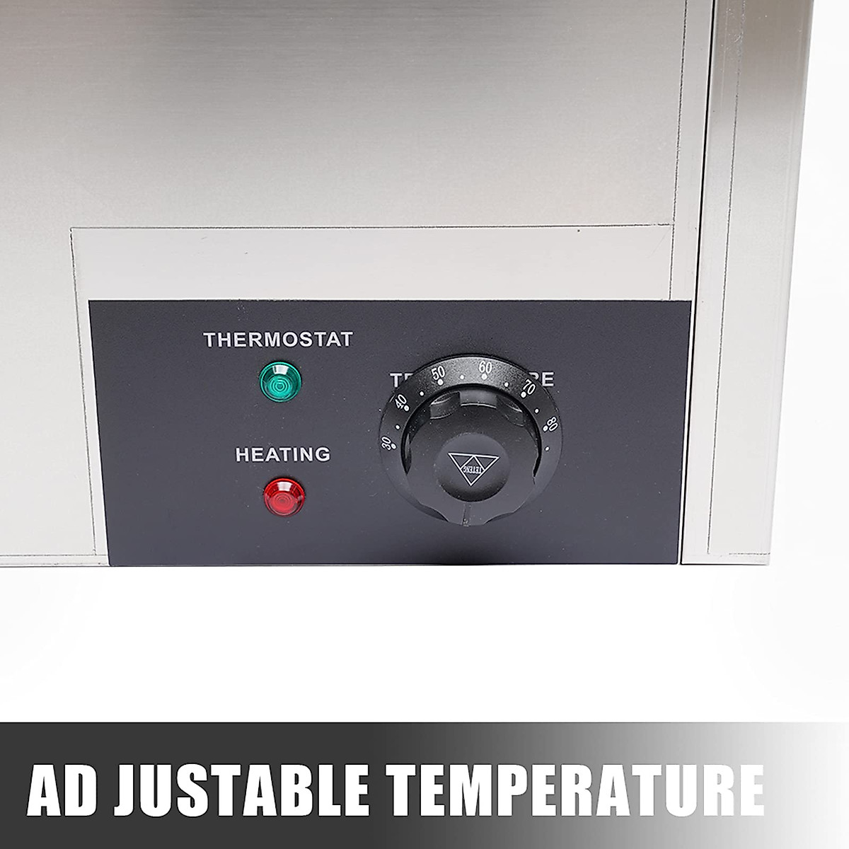 110V 2-Pan Commercial Food Warmer,850W Electric Steam Table Adjustable Temperature,Professional Stainless Steel Buffet Bain Equipment for Catering Restaurant