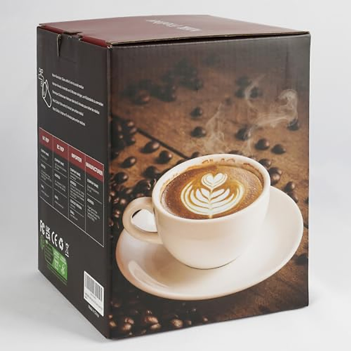 Dallfoll Milk Frother, 4-in-1 Milk Frother and Steamer Electric, Visualized Glass Design, 13.5oz/400ml Hot and Cold Milk Foam Maker for Coffee, Latte, Cappuccino Silent Operation, Automatic off