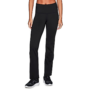 RBX Active Women's Fleece Lined Flared Athletic Boot Cut Yoga Pants with Pocket Black L
