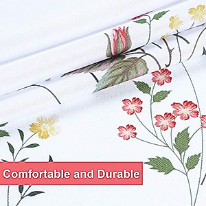 ASPMIZ Floral Tablecloth, Wild Flower Table Cloth, Spring Summer Waterproof Wrinkle Free Tablecloth for Outdoor, Picnic, Camping, Party, Kitchen, Dining Room, Rectangle 60 x 84 inch