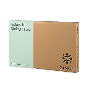 Zinus Alicia Industrial Style Dining Table, Brown