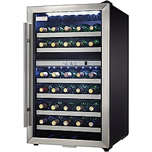 Danby Designer 38-Bottle Dual Temperature Zone LED Freestanding Wine Cooler