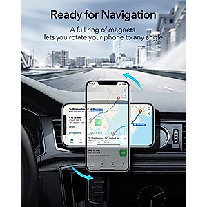 20W Magnetic Wireless Phone Holder Car Charger,Compatible with MagSafe Car Mount with Fast Charging Function,Wireless Magnet Car Phone Holder for iPhone 14/14 Pro/14 Pro Max/14 Plus and 13/12 Series