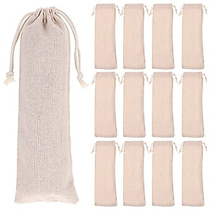 20Pcs Straw Carrying Cases, (Length: 9.8in/25cm) Straw Pouch, Travel Bag for Straw/Cutlery and Cleaning Brush Straws, Safety and Reusable Straw Case