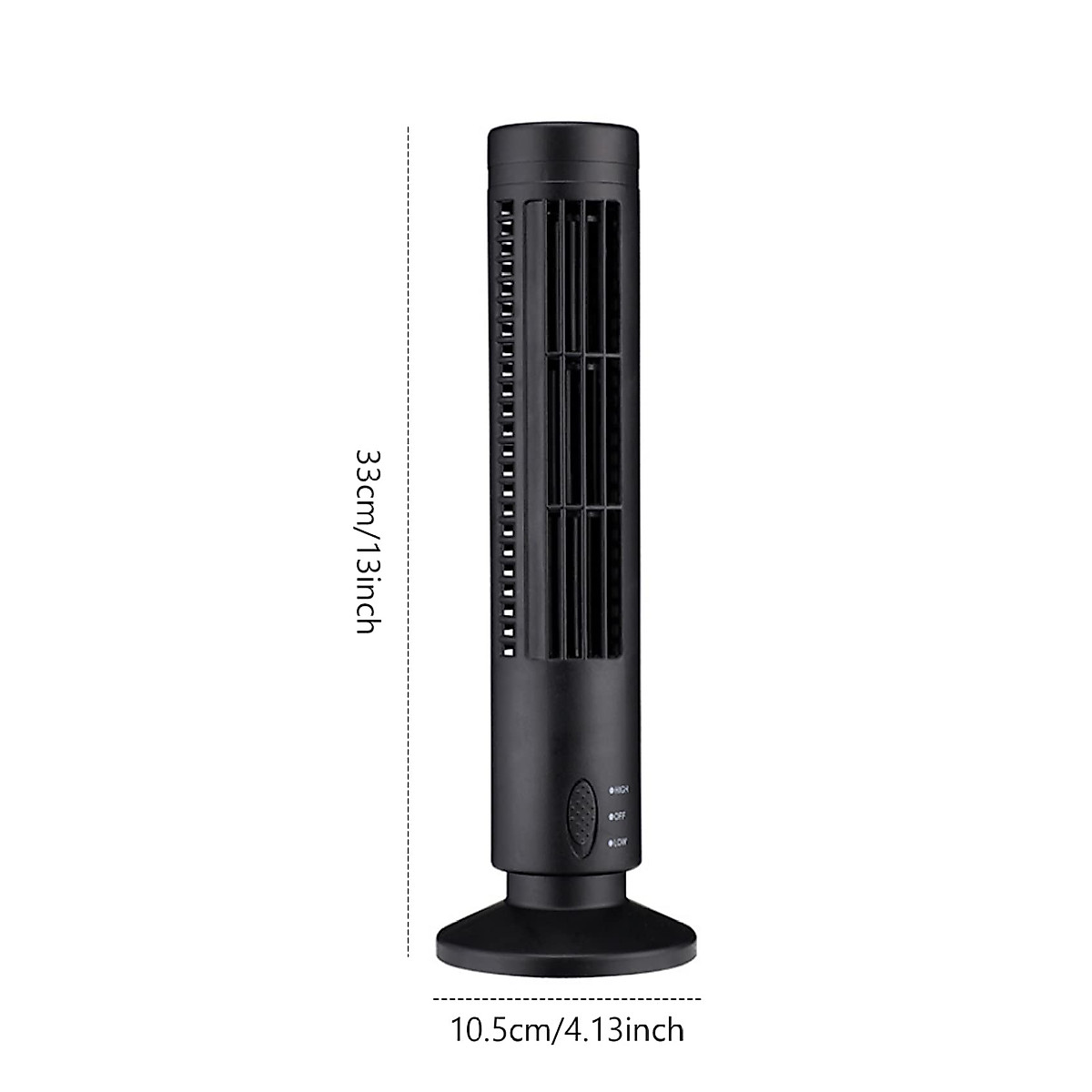 KUYYFDS Desk Fan, Tower Fan Oscillating Floor Fan Bladeless Cooling Fan Portable Vertical Conditioner for Office Home Black