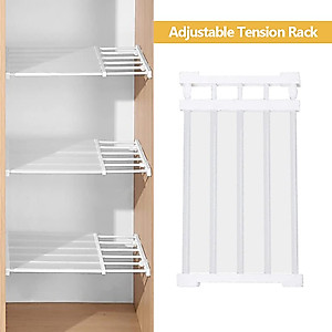 BEMAXYE School Locker Shelf Organizer - Adjustable Separator Shelves Tension Storage Rack for Students, Office Workers, Fits Lockers from 11.8" to 15.7" W (9.4" wide)