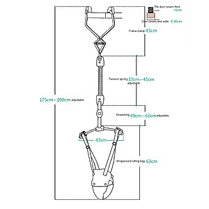 Baby Door Jumpers and Bouncers Exerciser Set with Door Clamp Adjustable Strap for Toddler Infant 6-24 Months…