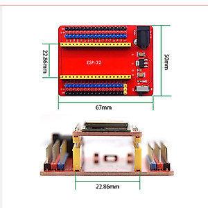 PUSOKEI Development Expansion Board Module,ESP-WROOM-32 Module Development Board Module Programming Learning for Engineers Technicians