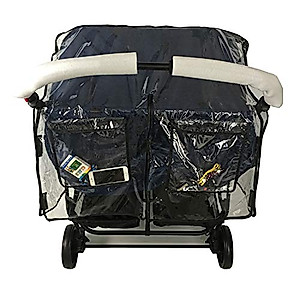 Stroller Rain Cover,Universal Rain Cover for Side by Side Baby Stroller, Double Stroller Cover for Rain and Wind,Baby Outdoor Activities Accessories.