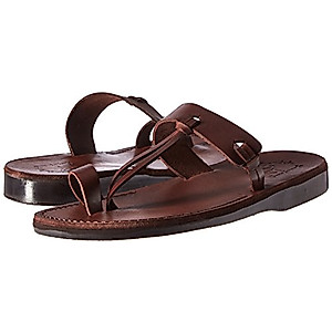 David - Leather Open Toe Sandal - Brown