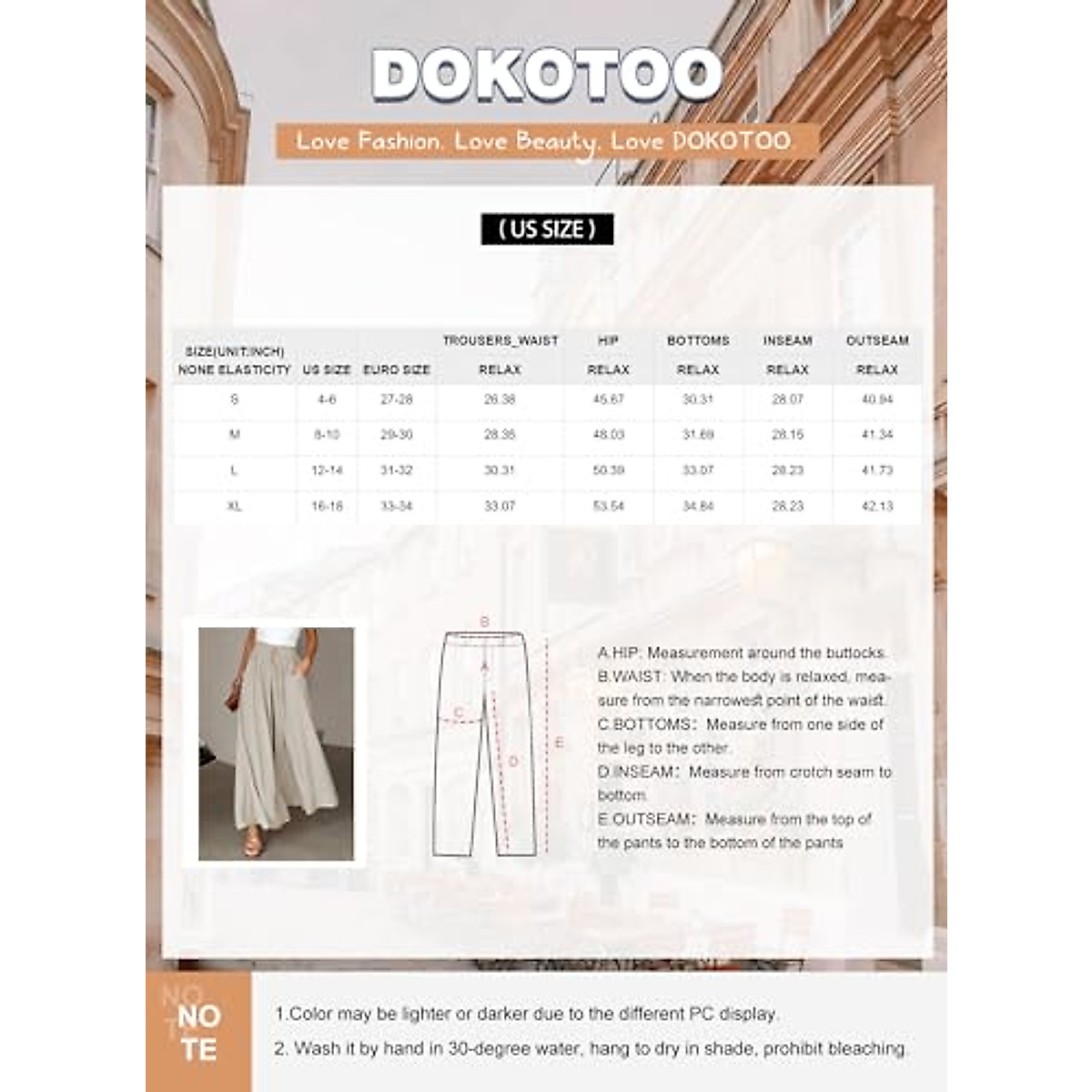 Dokotoo Fashion Wide Leg Pants for Women 2023 Fall Solid High Drawstring Waist Yoga Pants Jogging Jogger Beach Sport Office with Side Pockets Sea Green M