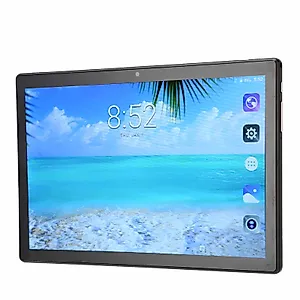 Gaeirt 10.1 Inch Tablet, USB C Charging Port 4G Network FHD Tablet 5000mAh US Plug 100‑240V for Home (Black)