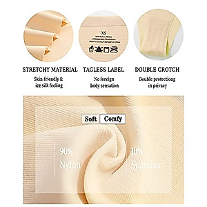 ALL OF ME Adjustable Seamless Underwear for Women Sexy Cheeky Panties High Cut Bikini Underwear No Show Stretchy 6 Pack XS-L