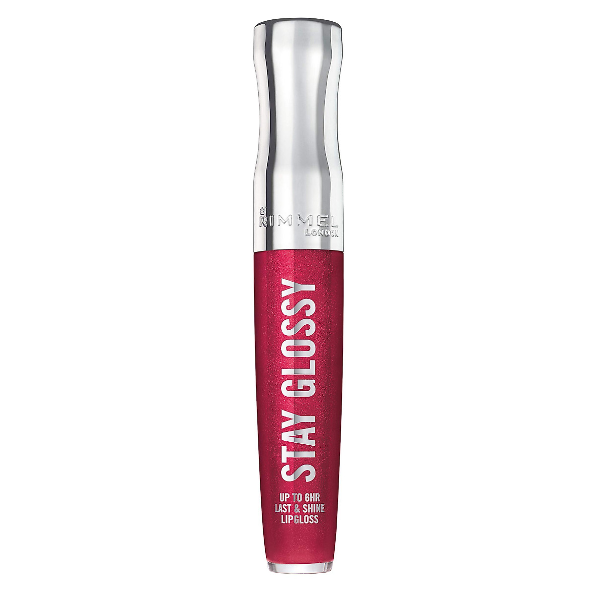 Rimmel Stay Glossy Lip Gloss - Non-Sticky and Lightweight Formula for Lip Color and Shine - 490 Grind Time, .18oz