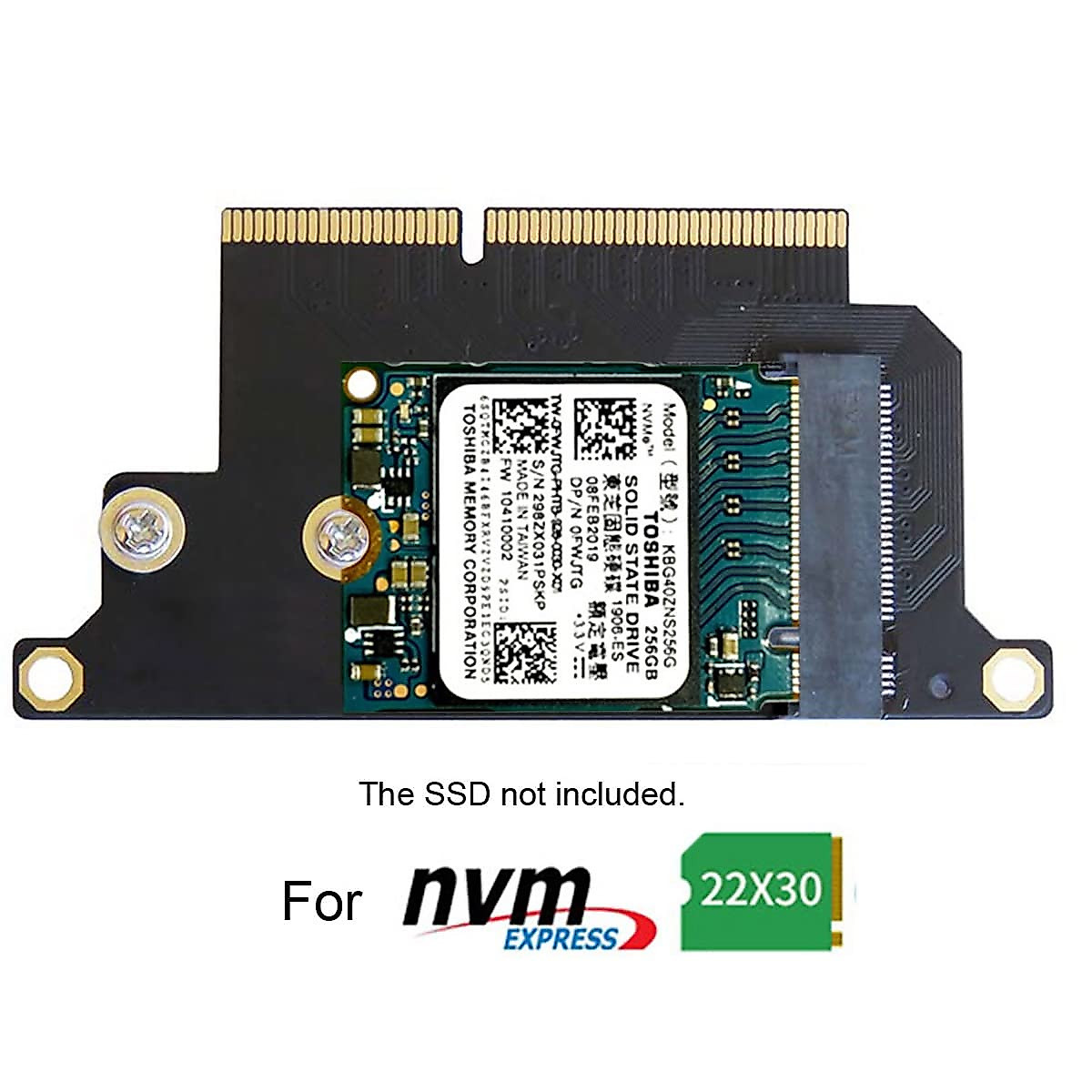 Cablecc M.2 NGFF M-Key NVME SSD Convert Card fit for Pro 2016 2017 13" A1708 A1707 A1706