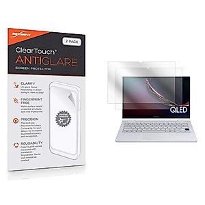 BoxWave Screen Protector Compatible with Samsung Galaxy Book Flex Alpha (13.3 in) - ClearTouch Anti-Glare (2-Pack), Anti-Fingerprint Matte Film Skin for Samsung Galaxy Book Flex Alpha (13.3 in)