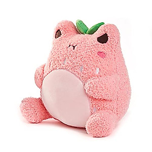 Cuddle Barn PlushGoals - Strawberry Wawa Super Soft Cute Kawaii Froggie Dressed As Fruit Collectible Stuffed Animal Plush Toy, 9 inches