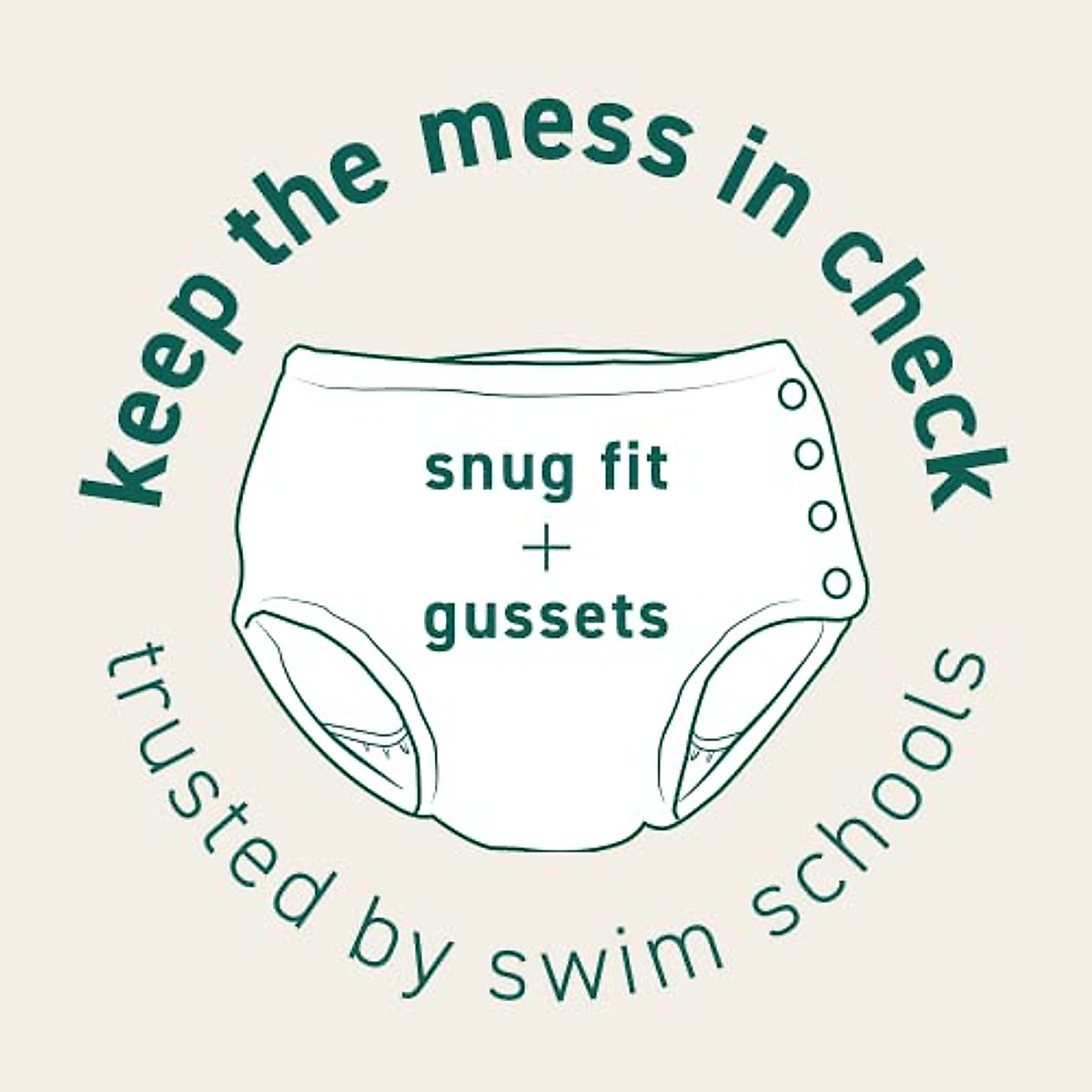 i play. by green sprouts Snap Reusable Swim Diaper | No other diaper necessary, UPF 50+ protection