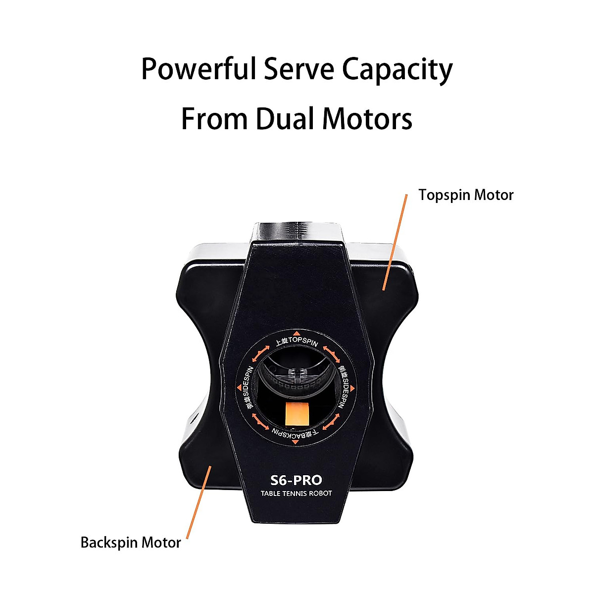 WAYMARK Table Tennis Robot Ping Pong Ball Machine S6-PRO Automatic Ping Pong Robot Trainer Table Tennis Robot Machine with Net and 100 Balls