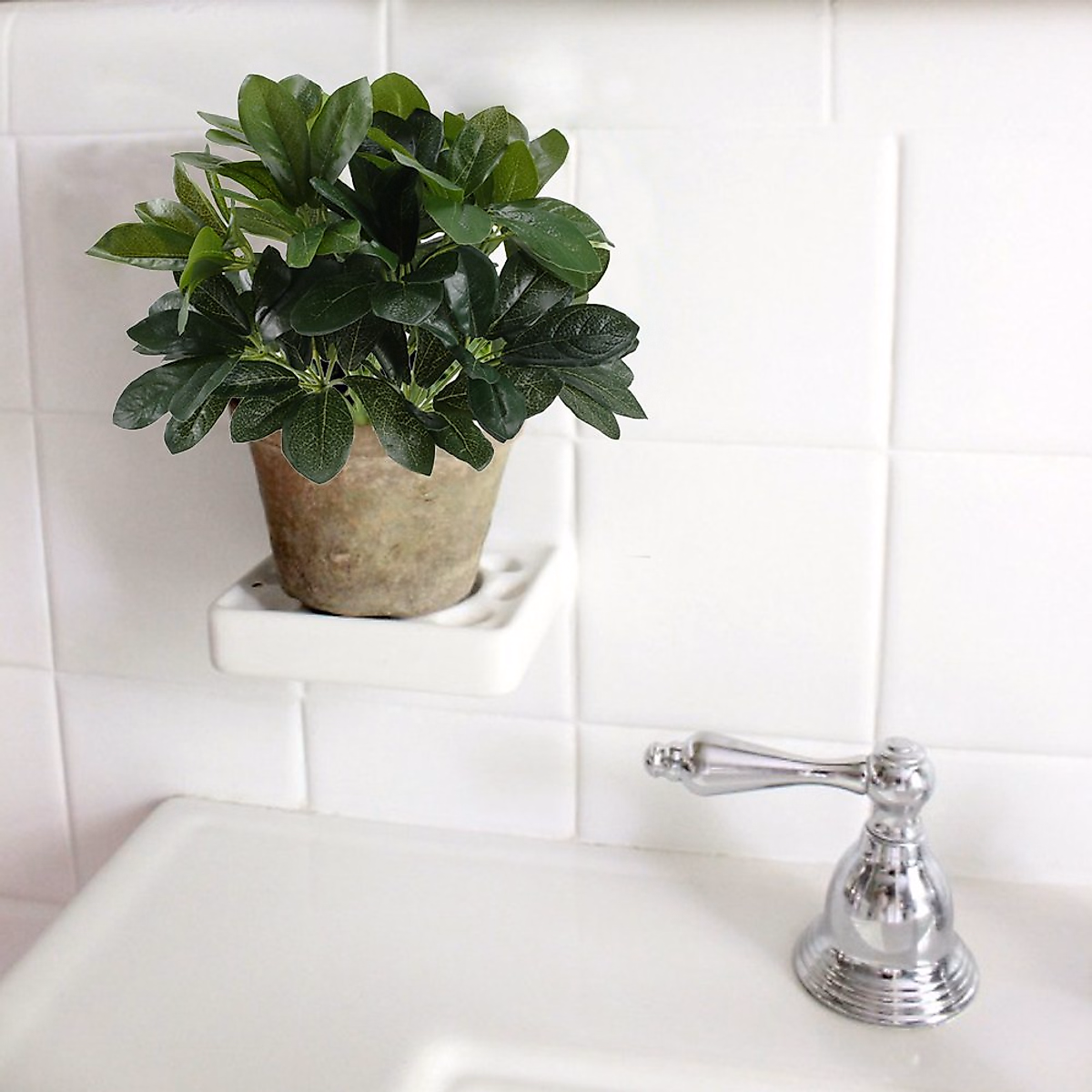 GTIDEA Artificial Shrubs Plants Fake Silk Schefflera Bushes Real Touch Faux Greenery Leaf Arrangements Indoor Outdoor Garden Office Home Table Centerpieces Wall Hanging Décor 2pcs