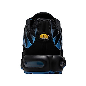 NIKE Unisex Air Max Plus Shoes, Black Black University Blue, 9.5 US Men
