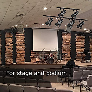 J.LUMI TRK9000 Theater Track Lighting Head, Stage Light with Barn Door Flippers, Black Frost Paint Finish, Vintage Modern Industrial, Uses PAR30, A19 or ST64 Bulb with E26 Base (Bulb not Included)