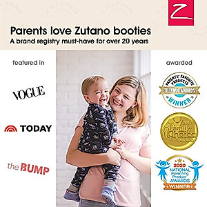 Zutano Unisex Organic Cotton Baby Booties With Gripper Soles, Gray Heather, 3M