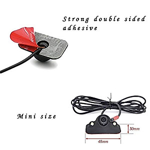 Car HD Blind Spot Side View Camera, Reverse Camera, Front/Side View Camera with Auto-dimming LEDs, NO Drilling, Mirror/Non-Mirror Image Adjustable Easy Installation