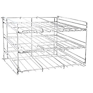 Organize It All Deluxe 3 Tier Storage Chrome Can Rack, 12.75 in. high x 15.875 in. wide x 18 inches deep