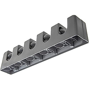 Carlisle FoodService Products 4073700 Roll ’N Grip ABS Plus Broom and Brush Holder, 16-1/2" Length x 2-3/4" Height x 3-1/2" Depth, Light Blue