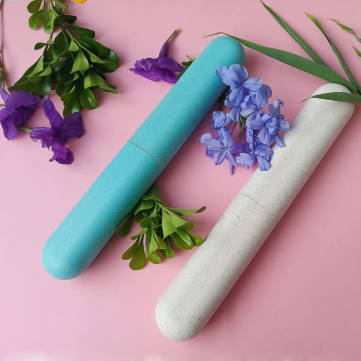 ZYYC 4 Pack Travel Toothbrush Case, Holder Toothbrush Travel Containers for Trip Home Camping Dust-Proof and Sanitary ，Travel Toothbrush Holder