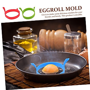 8pcs Convenient Omelette Rings Kitchen Gadgets Kitchen Egg Molds Frying Egg Rings Breakfast Egg Molds Silicone Egg Rings Round Omelette Rings Household Egg Rings Round Egg Rings