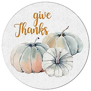 Round Area Rugs Autumn Thanksgiving Pumpkin Non-Slip Floor Carpets for Children Indoor Living Room Bedroom Playroom Floor Mats for Home Decor Kitchen Vintage Harvest 4ft(48in)