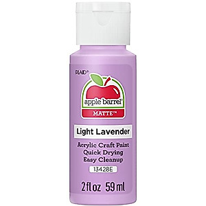 Apple Barrel Acrylic Paint, Light Lavender 2 fl oz Classic Matte Acrylic Paint For Easy To Apply DIY Arts And Crafts, Art Supplies With A Matte Finish