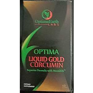 OptimaEarth Liquid Gold Curcumin with NovaSOL - Enhanced Absorption Turmeric Supplement - Supports Joint and Immune System Health - 185x More Bioavailable Than Traditional Curcumin Products