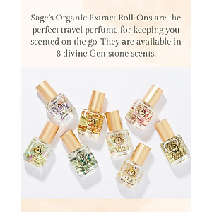 Amber Organic Perfume Oil Extract Roll-On by Sage- 1/4 oz, Vegan & Cruelty-Free, Earthy Scent, Amber, Blood Orange, Musk