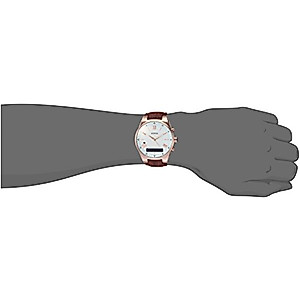GUESS Men's Stainless Steel Connect Smart Watch - Amazon Alexa, iOS and Android Compatible, Color: Brown (Model: C0002MB4)