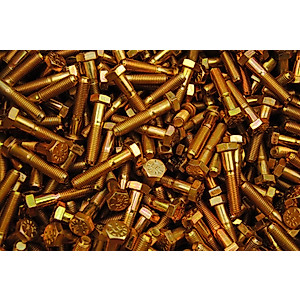 (150) Hex Head Bolts 5/16-24 x 1-1/2 Fine Thread Grade 8 Yellow Zinc USA