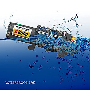 SINOKING 6000lb 12V Winch, UTV&ATV Winch with 1/4"× 49ft Synthetic Rope, Wired and Wireless Remote Control with Mounting Plate