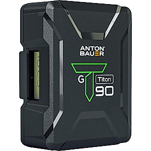 4x Titon 90 14.4V 92Wh Gold Mount Lithium-Ion Batteries, Bundle with Anton Bauer LP4 Quad Battery Charger