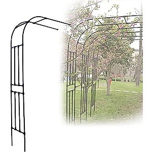 Rose Arch Half Arch,Weatherproof Garden Arch Arbors Garden Gazebo,Pergola Climbing Aid Trellis Archway for Climbing Plants,Half Rose Arch for Indoor/Outdoor/Garden Lawn/Wedding,Black,240 * 240cm