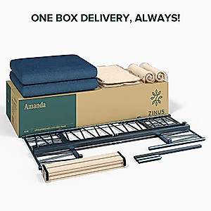 ZINUS Amanda Navy Metal Sofa / Steel Framework with Upholstered Cushions / Easy Assembly