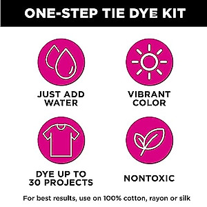 Tulip One-Step Tie-Dye Tiara Kit, Pink & Purple Fabric Dye, 5 Colors