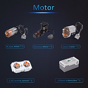 Mould King 13061 Off-Road Pickup Trucks Building Kits Toy, 6x6 MOC Building Blocks Model Off-Road Vehicle with Motor/APP Remote Control, Gift for Kids Age 8+/Adult Enthusiasts(3686 Pieces)