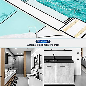 SANKEMU Anti Slip Black Anti Slip Tape, 2 inch by 33 feet, Non-Slip Traction Grip Tape to Tubs, Boats, Stairs, Clear, Soft, Comfortable for Bare feet