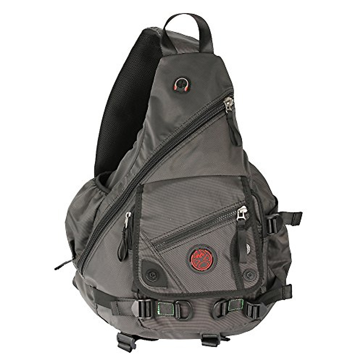 Kawei Knight Large Sling Bag Laptop Backpack Cross Body Messenger Bag Shoulder Travel Rucksack Black