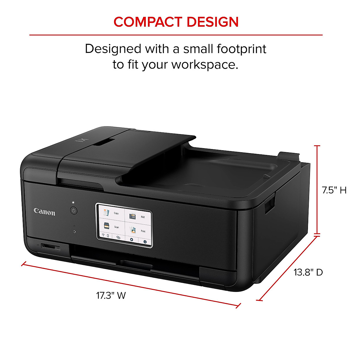 Canon TR8620a All-in-One Printer Home Office | Copier |Scanner| Fax |Auto Document Feeder | Photo and Document | Airprint (R) and Android, Black