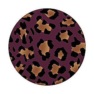 Animal Cheetah Or LEOPARD PRINT | Wine Color Red PopSockets Swappable PopGrip