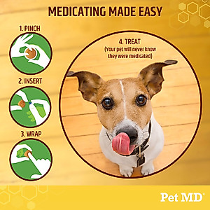 Pet MD Wrap-A-Pill Variety Pack - Peanut Butter & Cheese Bacon Flavored Pill Paste for Dogs - 4.2 oz Each